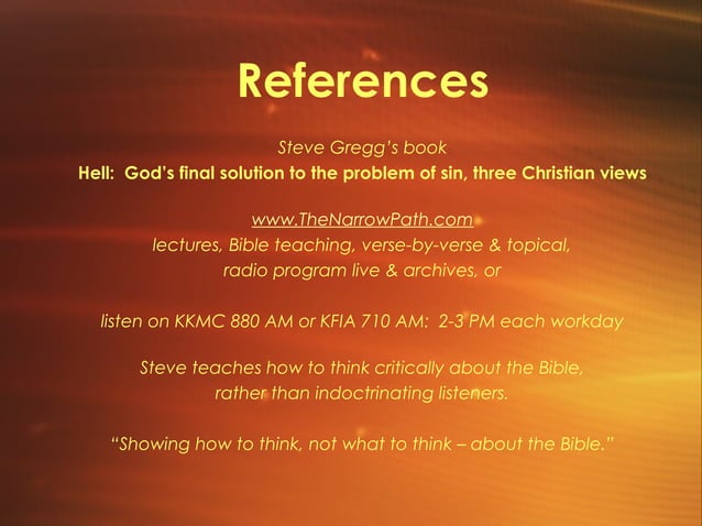 Restorationism (aka Christian Universalism) | PPT