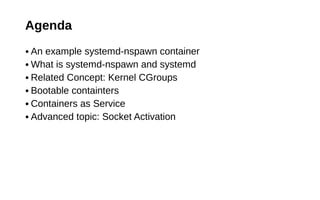 Containers with systemd-nspawn | PDF
