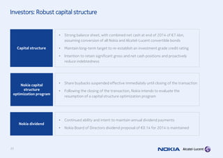 Nokia-ALU Analyst Presentation | PDF
