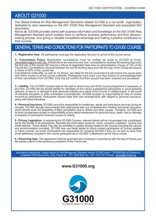 [G31000] – Bucharest, Romania–First ISO 31000 risk management course ...