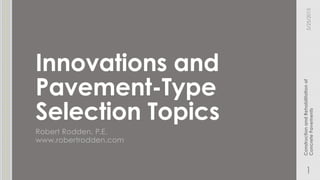 Seminario Internacional Construcción y Rehabilitación con Pavimentos de Hormigón Innovations in ...