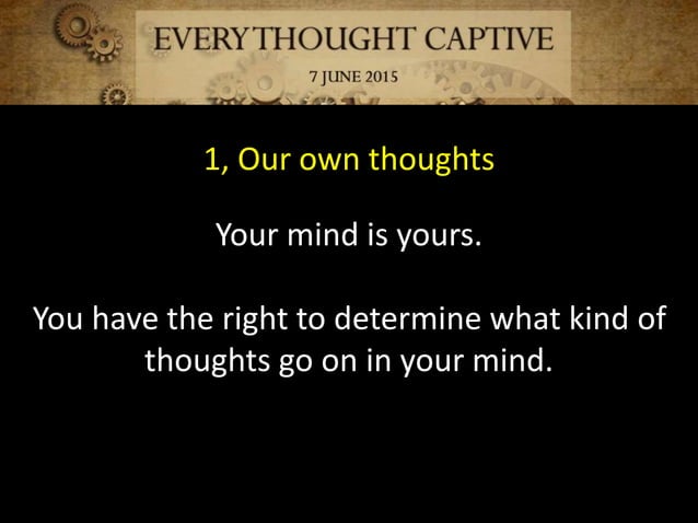 Every Thought Captive | PPTX