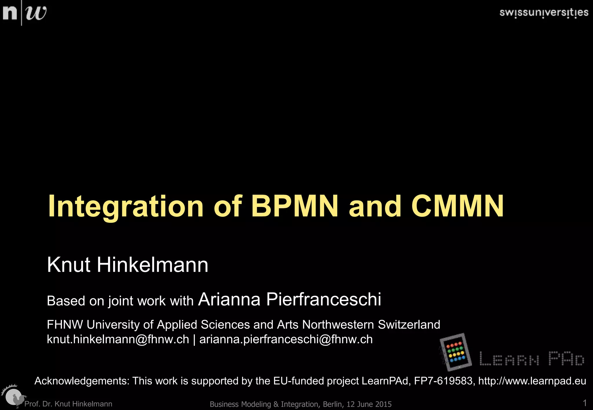 Integration of BPMN and CMMN | PPT