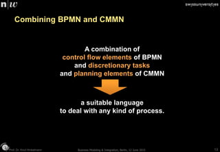 Integration of BPMN and CMMN | PPTX