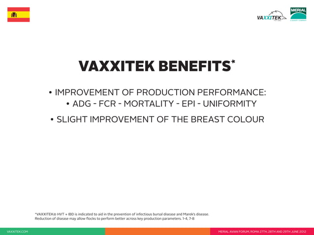 VAXXITEK HVT + IBD - Field Study - Spain - Merial | PPT