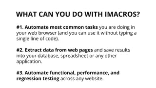 KGH S02 Introduction to iMacros | PPT