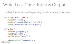 DataFrame: Spark's new abstraction for data science by Reynold Xin of Databricks | PDF ...