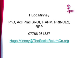 Managing benefits from projects - the NHS way | PPT