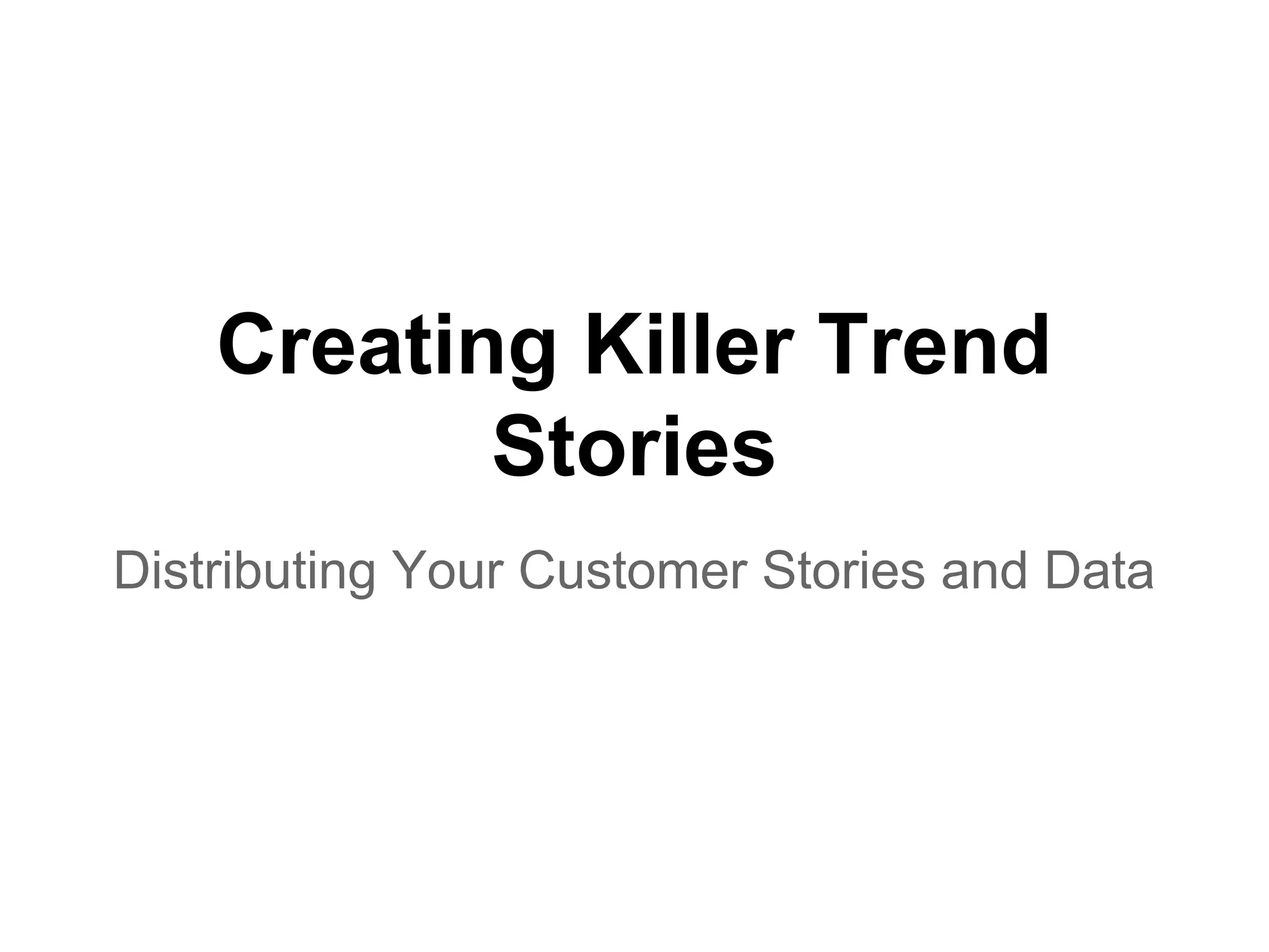 Creating Killer Trend Stories with Redis Labs' Cameron Peron | PPT