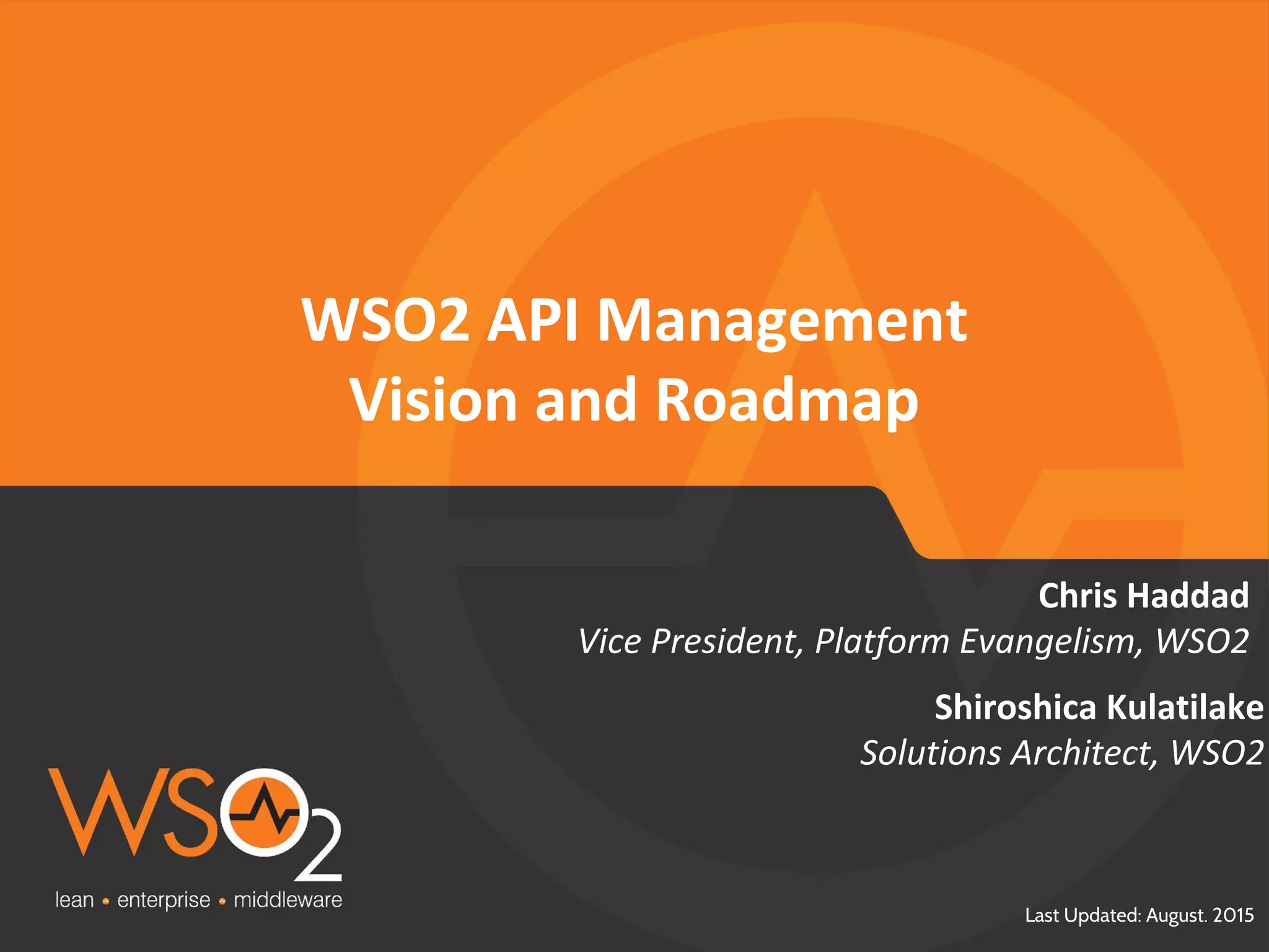 WSO2 API Platform: Vision and Roadmap | PDF