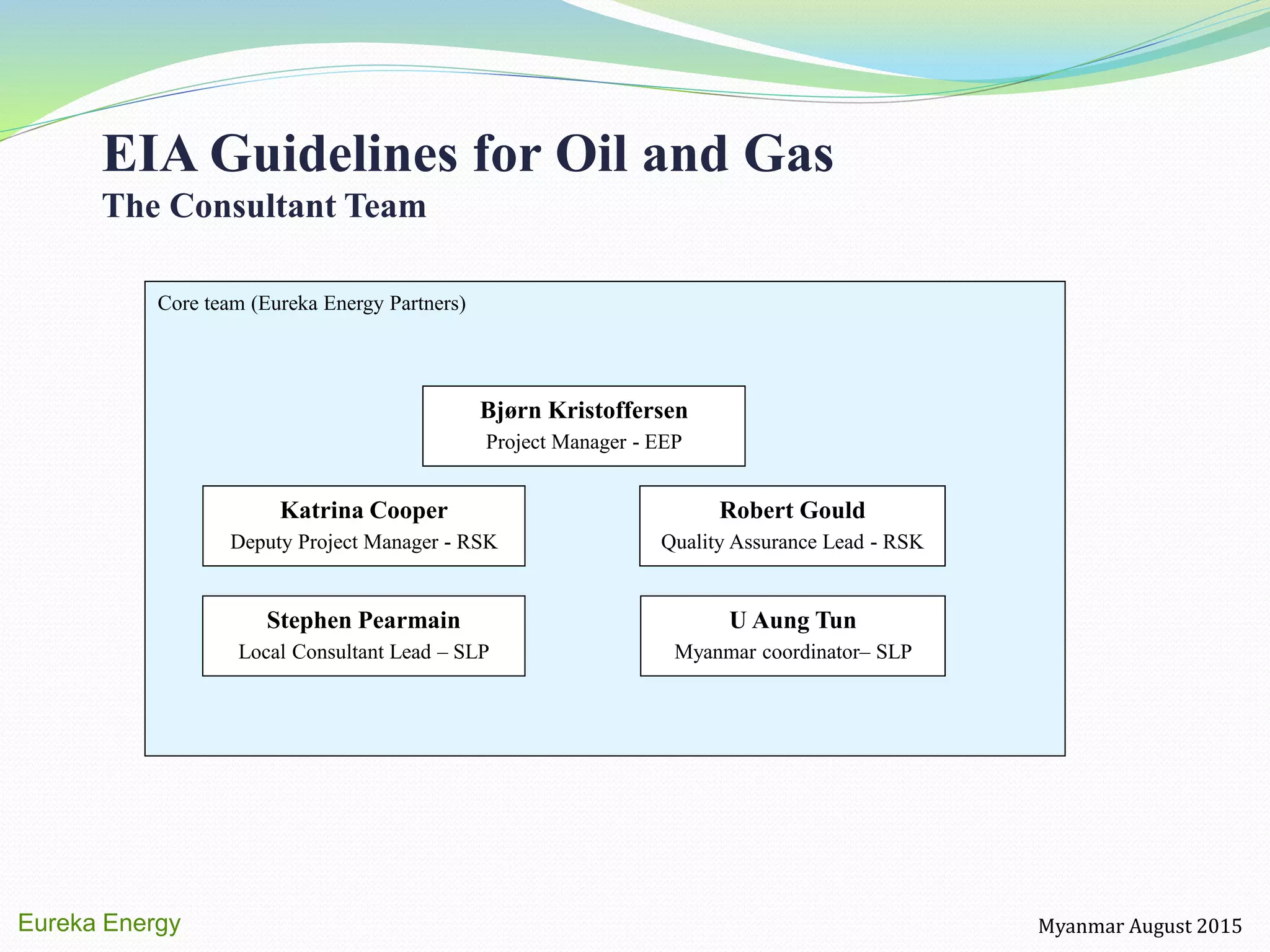 Sector Specific EIA Guidelines for Oil and Gas Activities in Myanmar ...