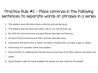 GRAMMAR SKILLS: COMMA RULES | PDF