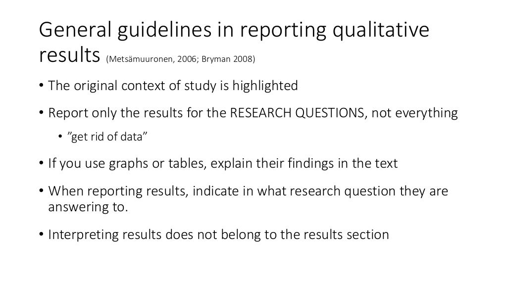 2015 09 11 Reporting Qualitative Research Results 2015-09-11-reporting-qualitative-research-results