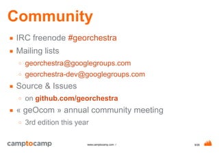 2015-09-16 georchestra @ foss4g2015 Seoul | PPT