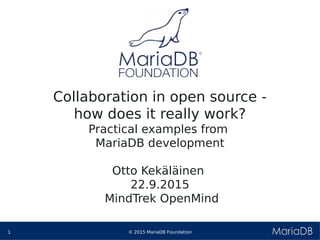 MariaDB and open source collaboration | PPT
