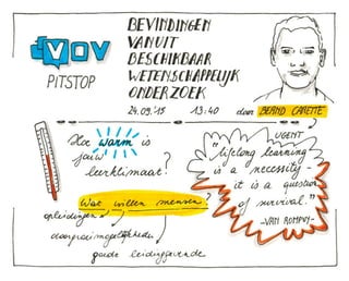 VOV pitstop september 2015 leerklimaat: sketchnote Bernd-Carette | PPT