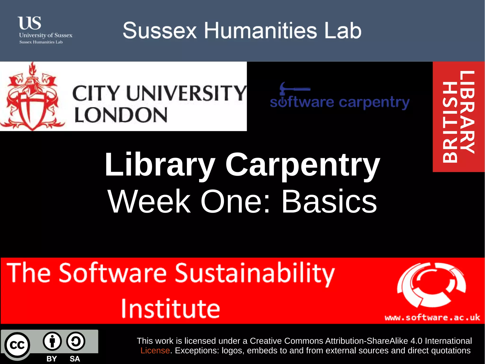 Library Carpentry. Week One: Basics | PDF | Desktop Publishing | Computer Software and Applications