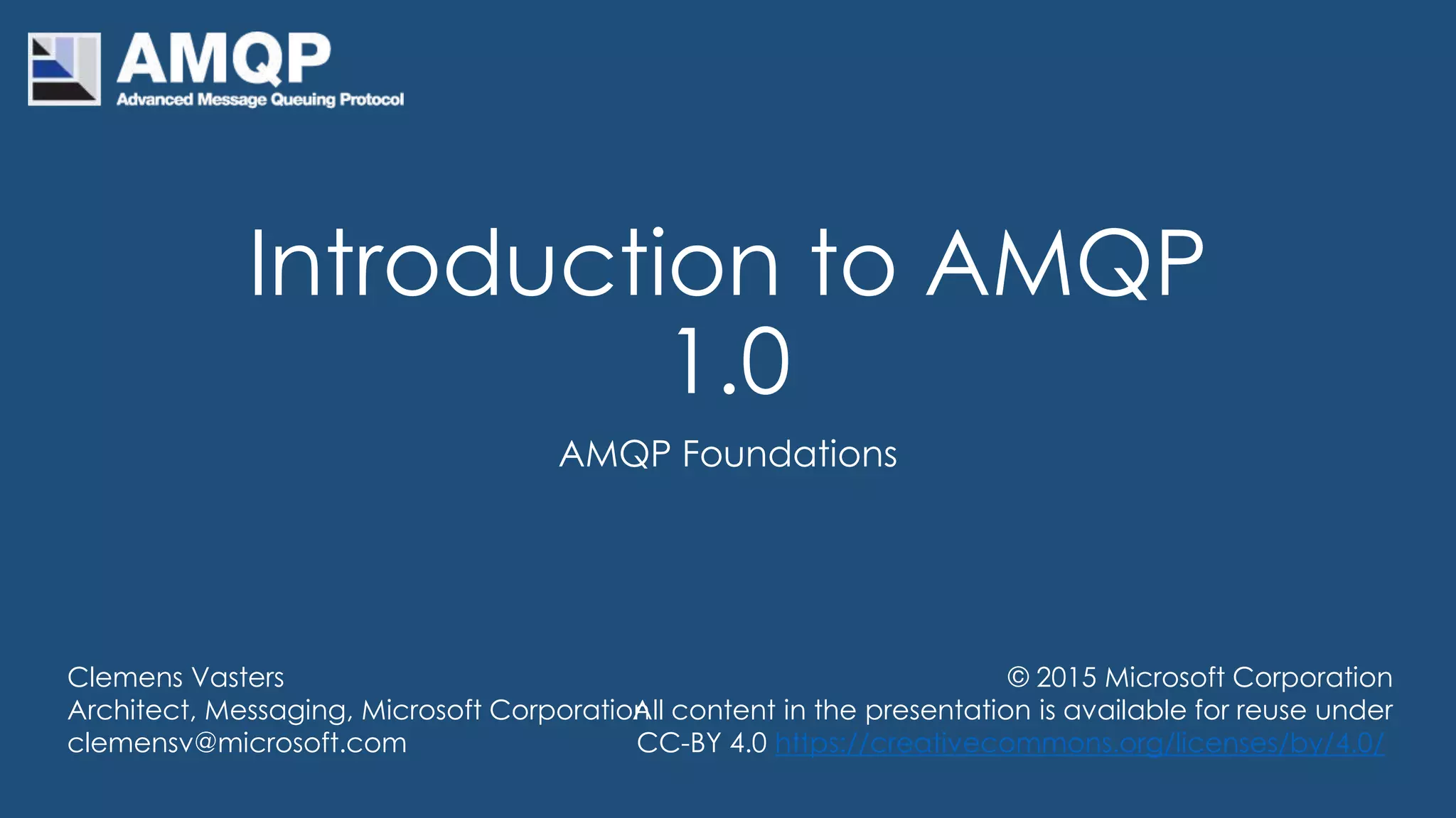 AMQP 1.0 introduction | PPT