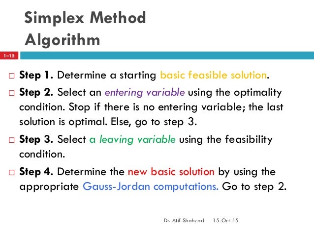 Simplex Method Explained