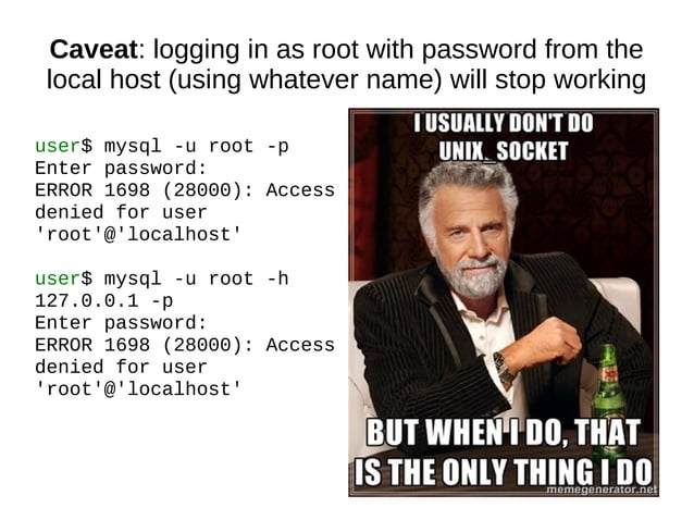 Passwordless Login With Unix Authsocket Ppt