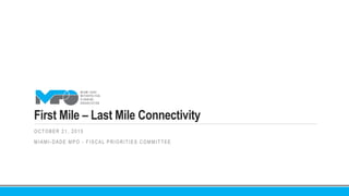 First-Last Mile Presentation | PPTX