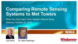 Comparing Remote Sensing Systems to Met Towers | PDF