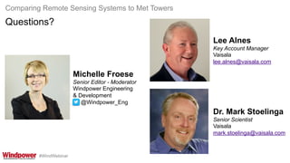 Comparing Remote Sensing Systems to Met Towers | PDF