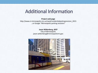 TOD and Parking: Matching the Requirements to the Neighborhood by Jason ...