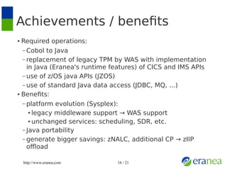 Migrating legacy applications (Cobol, PL/I) to Java on z/OS | PDF