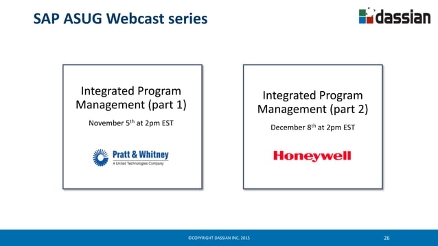 2015 10 integrated program mgmt dassian overview | PPT