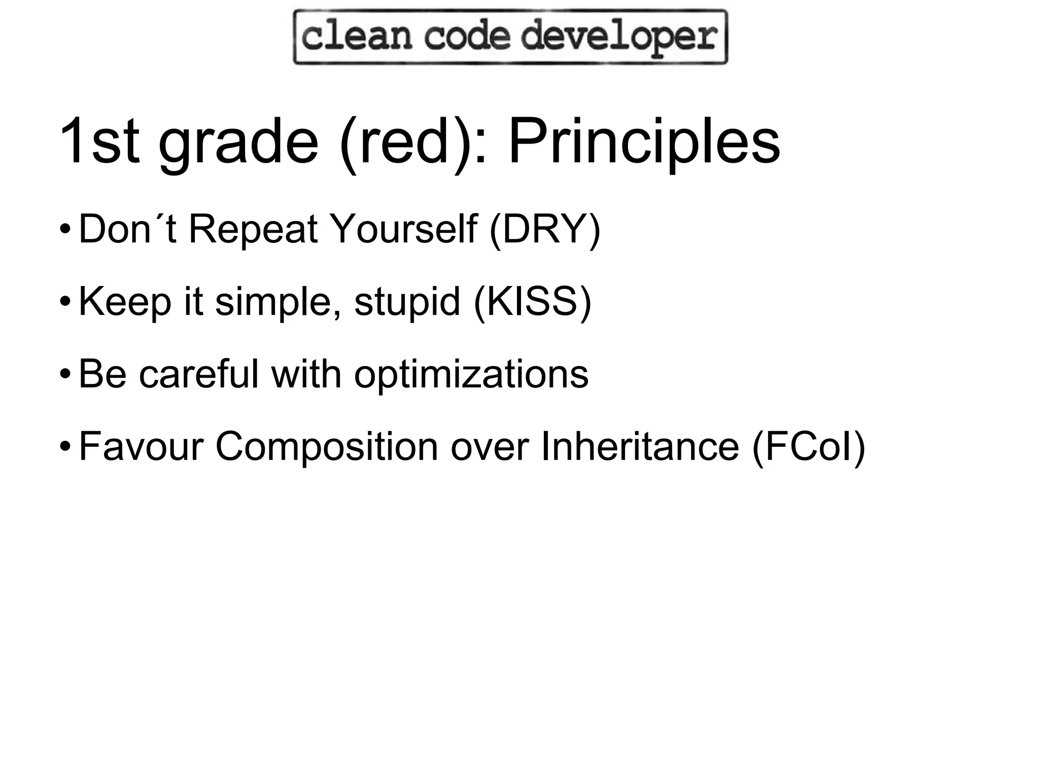 An Introduction to Clean Code Developer | PPT