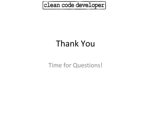 An Introduction to Clean Code Developer | PPT