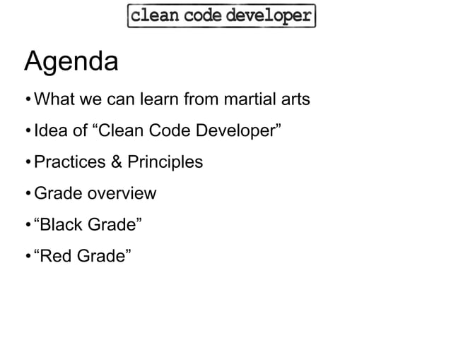 An Introduction to Clean Code Developer | PPT
