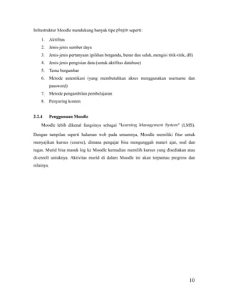 2015 11. diah ayu wulandari - e learning menggunakan moodle | PDF