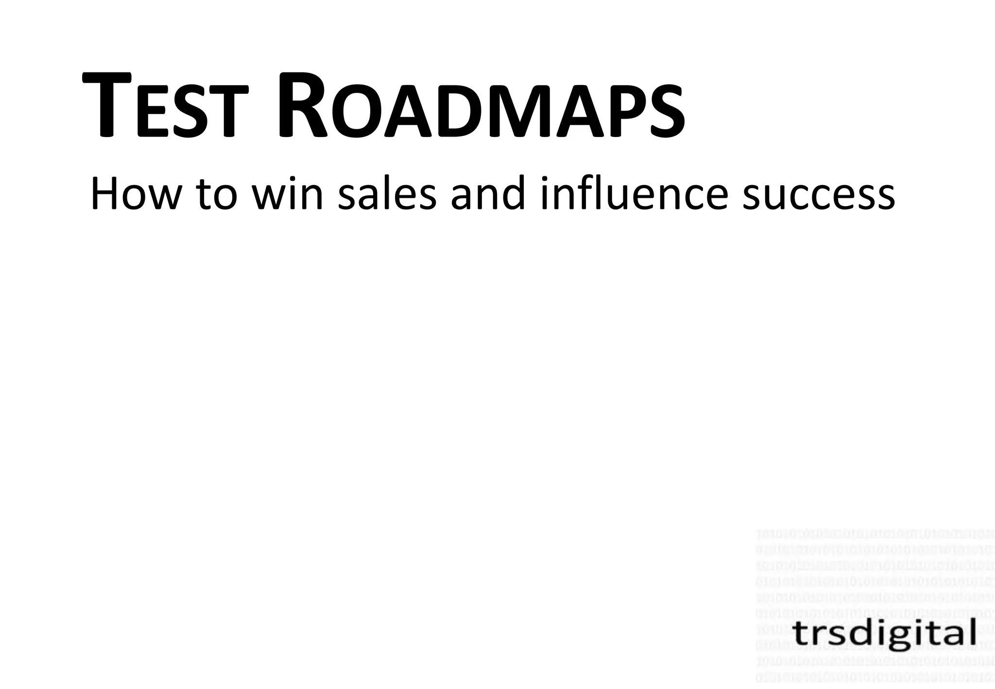 Testing Roadmaps and Experiment Design | PDF