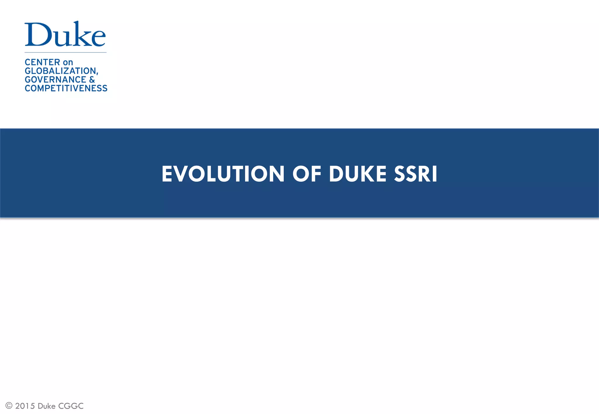 Duke Social Science Research Institute (SSRI): An Overview | PDF