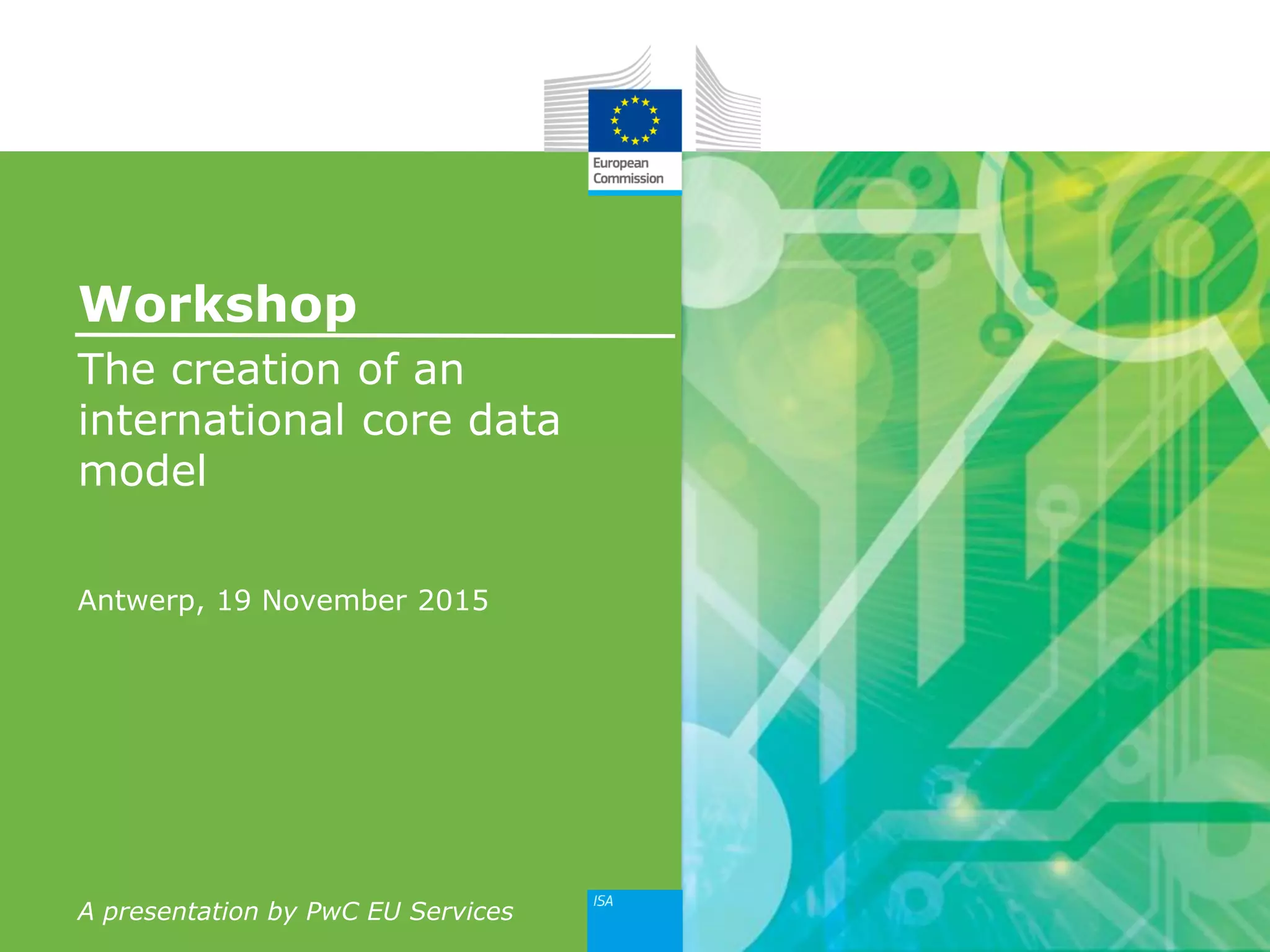 The creation of an international core data model | PPT