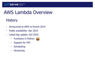 Using AWS Lambda for Infrastructure Automation and Beyond | PPTX