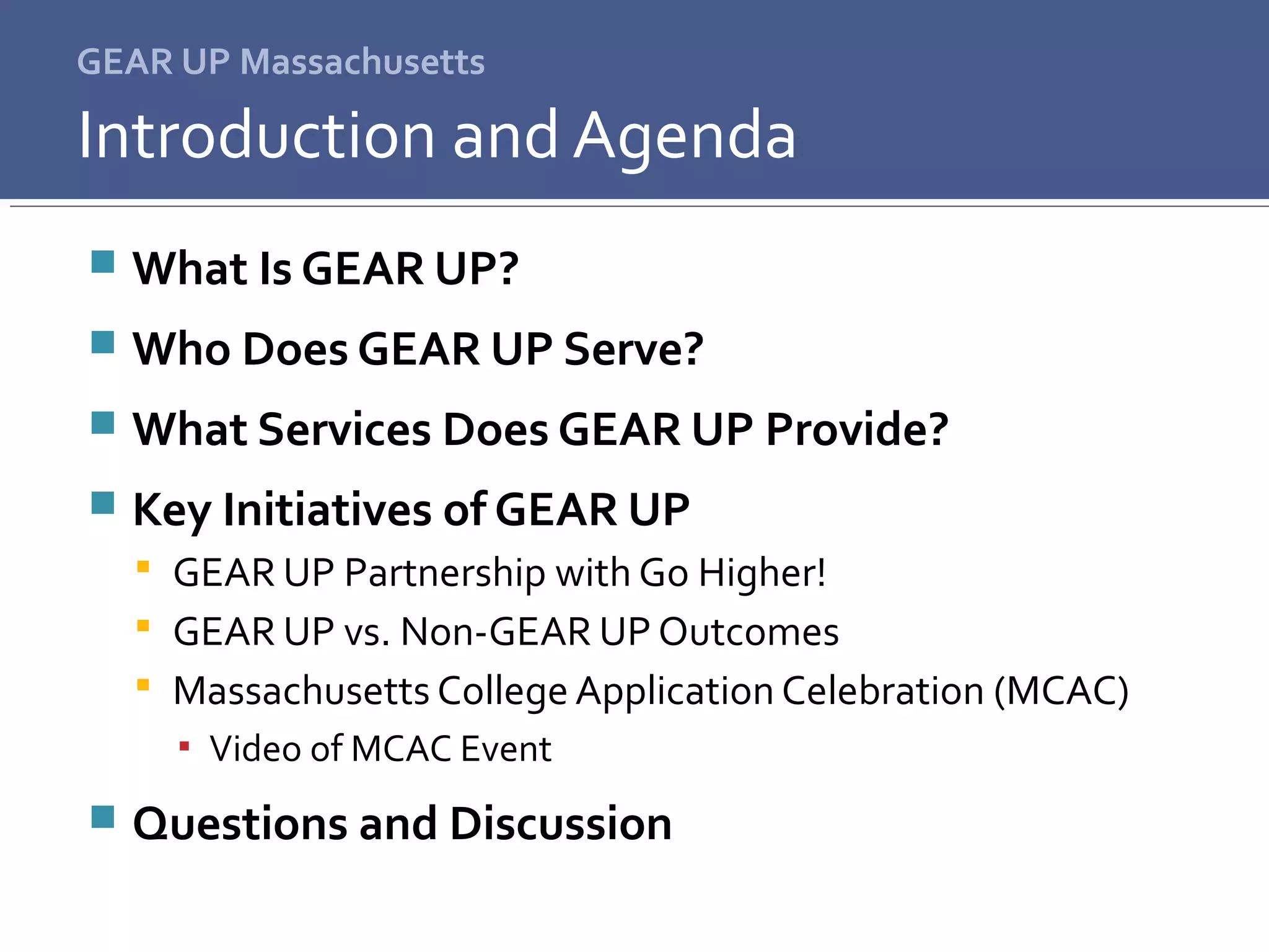 GEAR UP Massachusetts | PDF