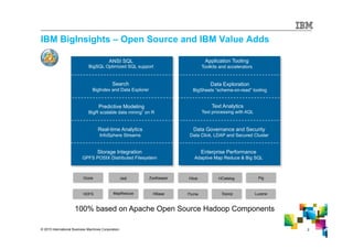 InfoSphere BigInsights - Analytics power for Hadoop - field experience | PDF