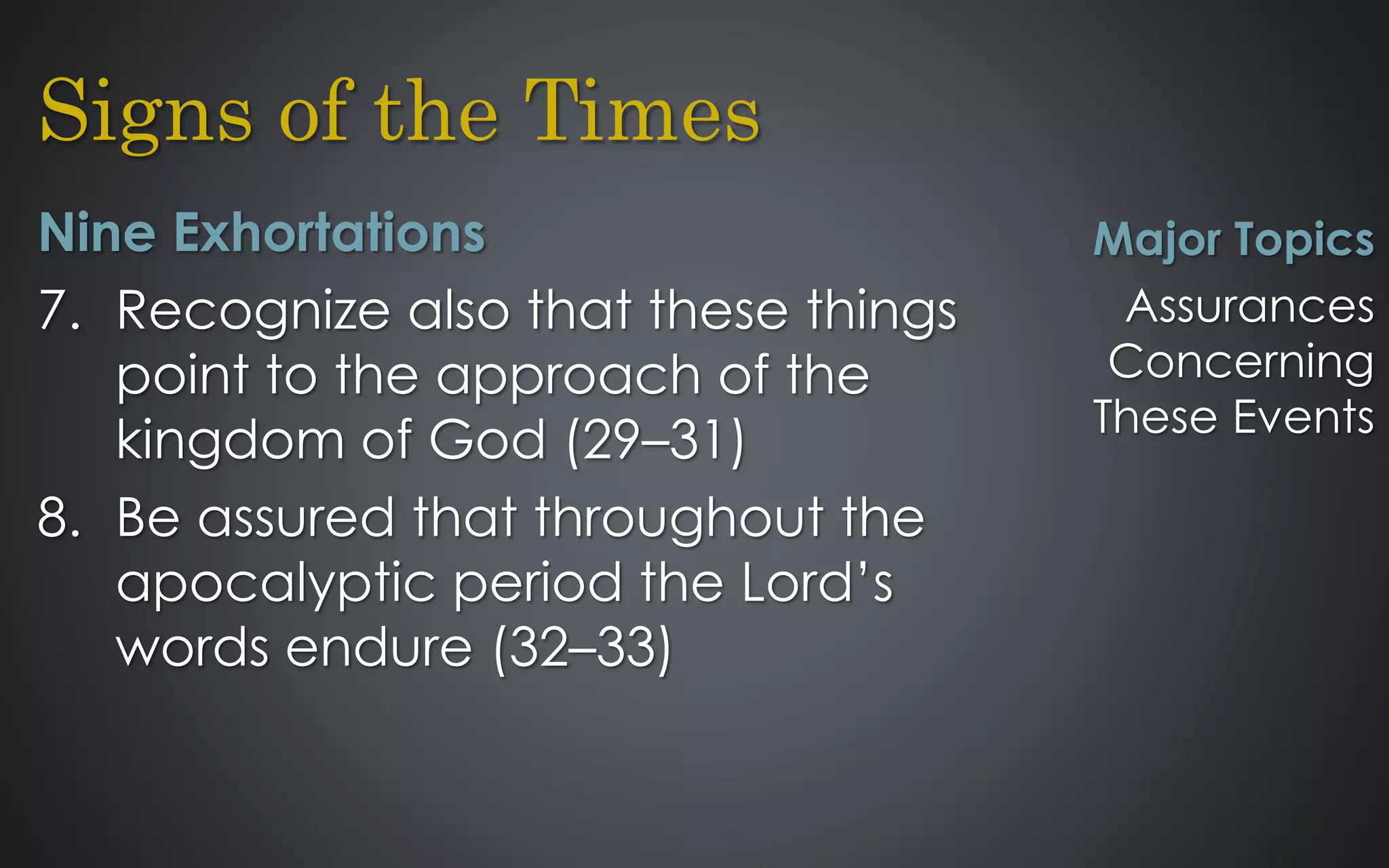 Signs of the Times | PPTX