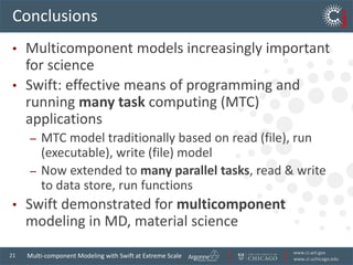 Multi-component Modeling with Swift at Extreme Scale | PPT