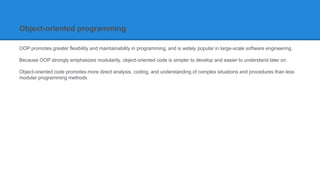 JavsScript OOP | PPTX | Programming Languages | Computing