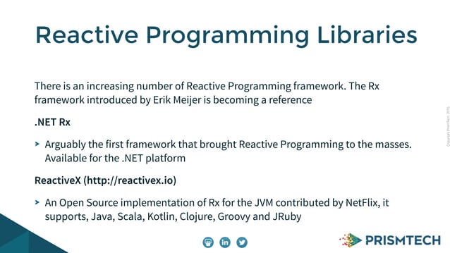 Reactive Data Centric Architectures with Vortex, Spark and ReactiveX | PPT