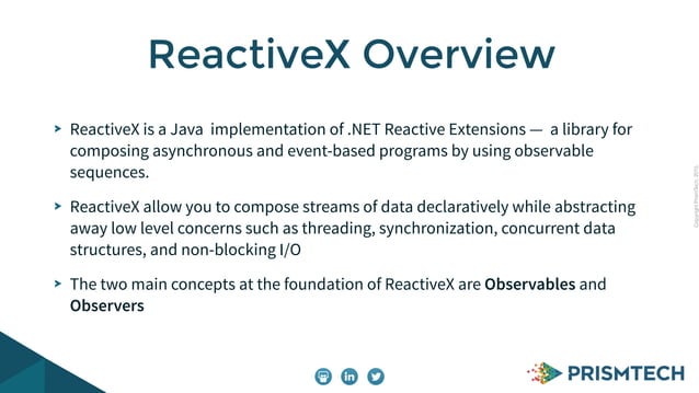 Reactive Data Centric Architectures with Vortex, Spark and ReactiveX | PPT