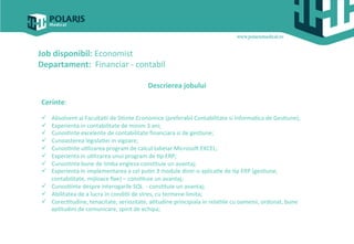 Job disponibil: Economist | PDF