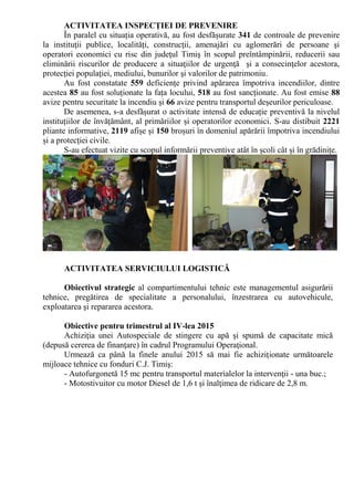 Bilant ISU Timis, trimestrul III | PDF