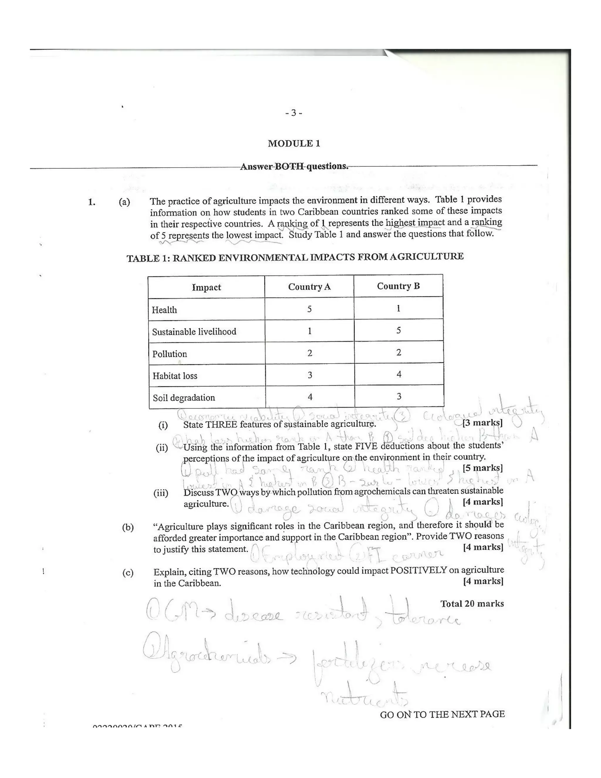 CAPE Environmental Science Unit 2 2015 Paper 2 | PDF