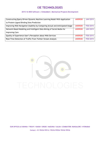 2015 2016 ieee android project titles | PDF