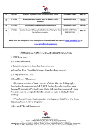 2015 2016 ieee dot net project titles | PDF
